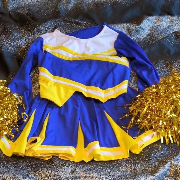 Costumes | Blue And Yellow Cheerleader Costume For Kids | Poshmark